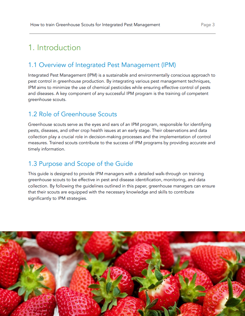 Greenhouse Scout Training for Integrated Pest Management