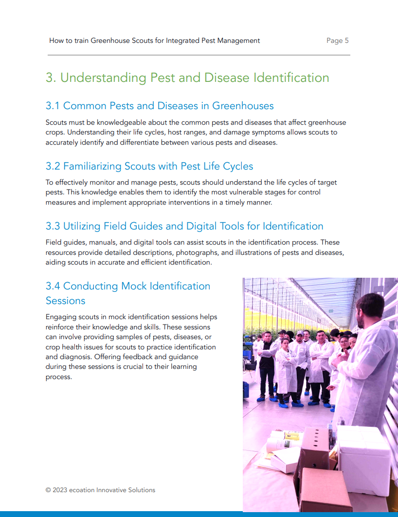 Greenhouse Scout Training for Integrated Pest Management